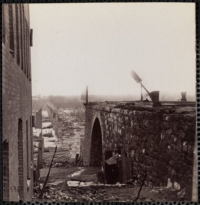 Ruins of Richmond & Petersburg Railroad Bridge - Digital Commonwealth
