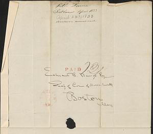 Seth Paine to Edward Bangs, 23 April 1833 - Digital Commonwealth