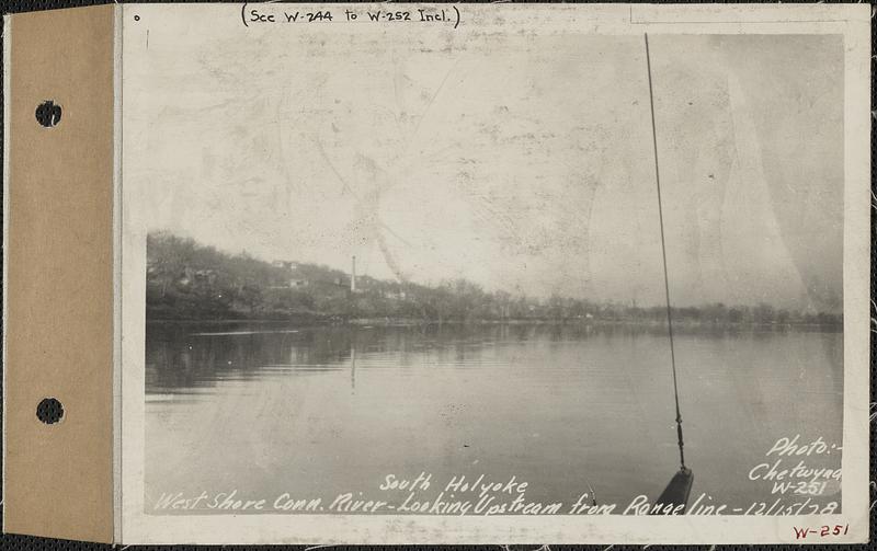 West shore, Connecticut River, looking upstream from range line, South ...