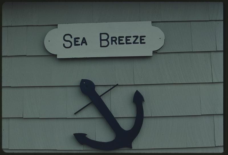 "Sea Breeze" sign and representation of anchor on wall - Digital ...