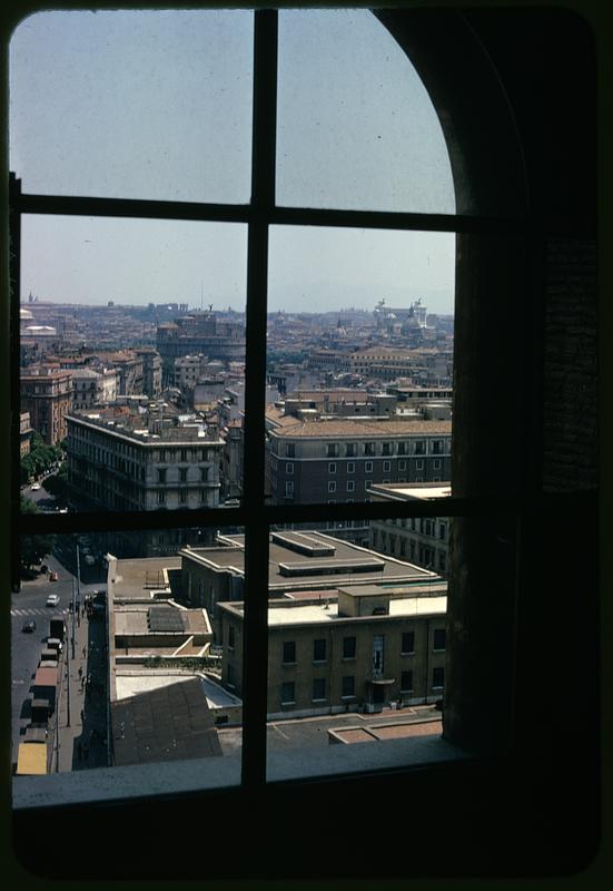 View through window of Rome, Italy - Digital Commonwealth