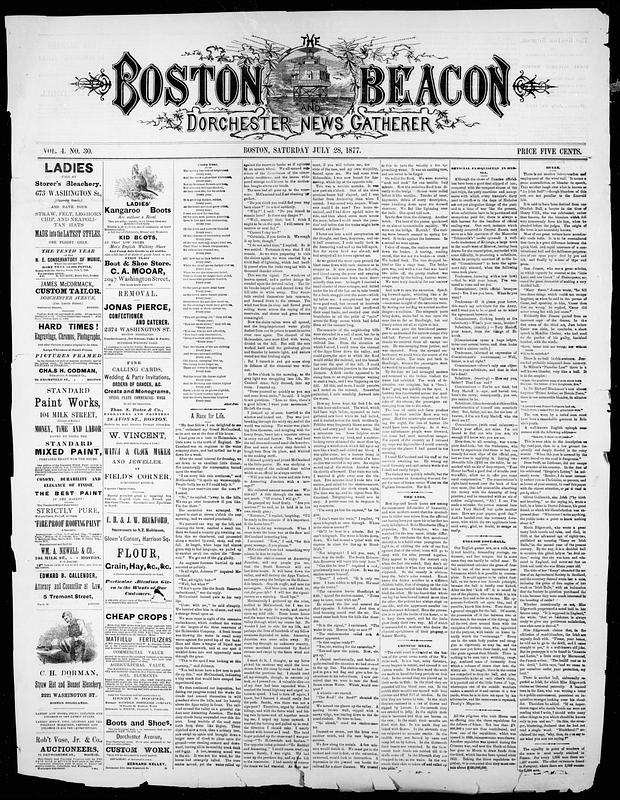 The Boston Beacon and Dorchester News Gatherer. July 28, 1877 - Digital ...