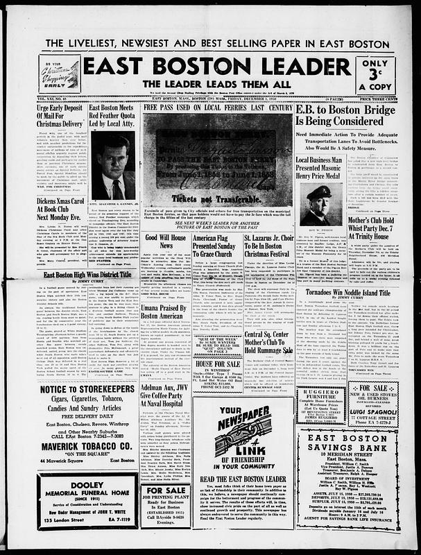 East Boston Leader. December 01, 1950 - Digital Commonwealth