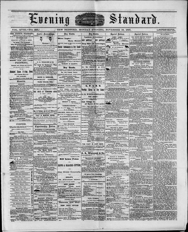Evening Standard. November 18, 1867 - Digital Commonwealth