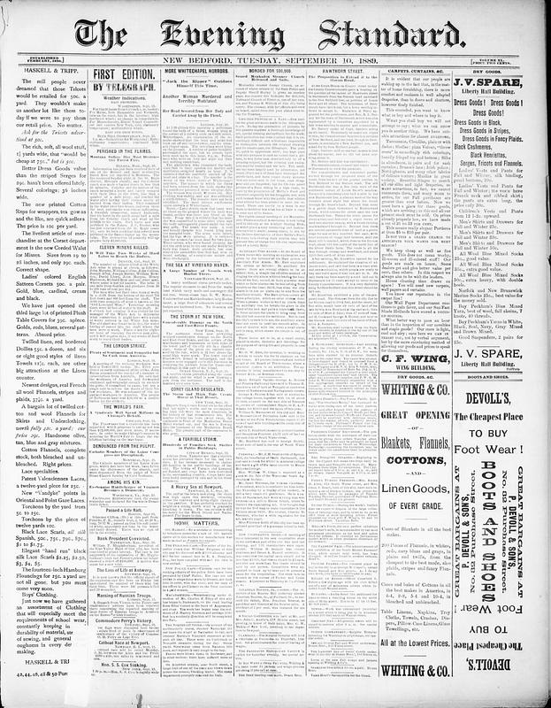 Evening Standard. September 10, 1889 - Digital Commonwealth