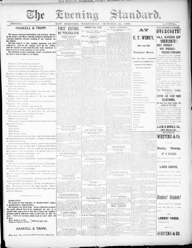 Evening Standard. October 23, 1889 - Digital Commonwealth