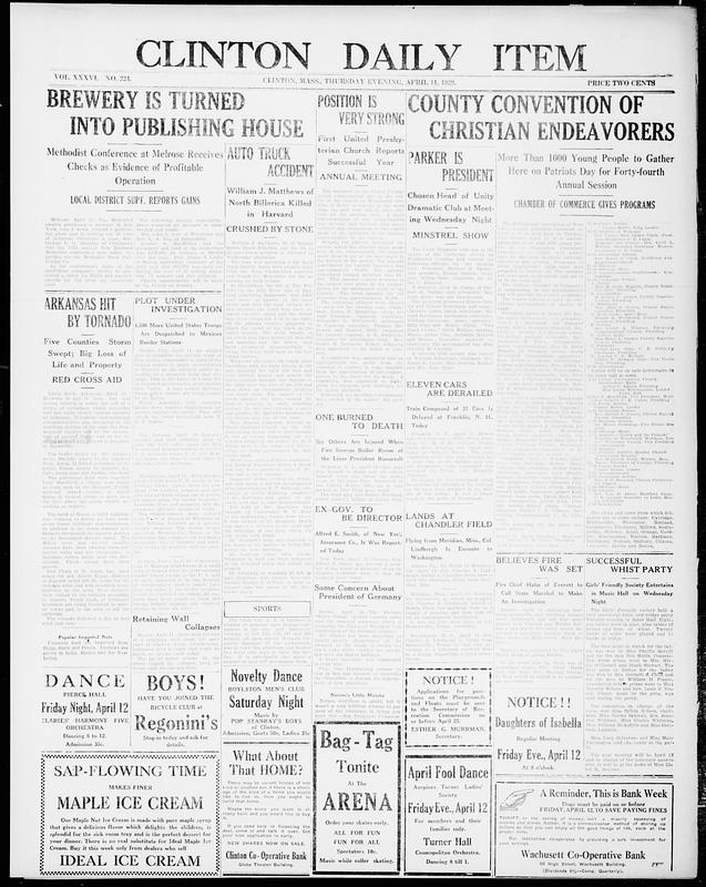 Clinton Daily Item. April 11, 1929 - Digital Commonwealth