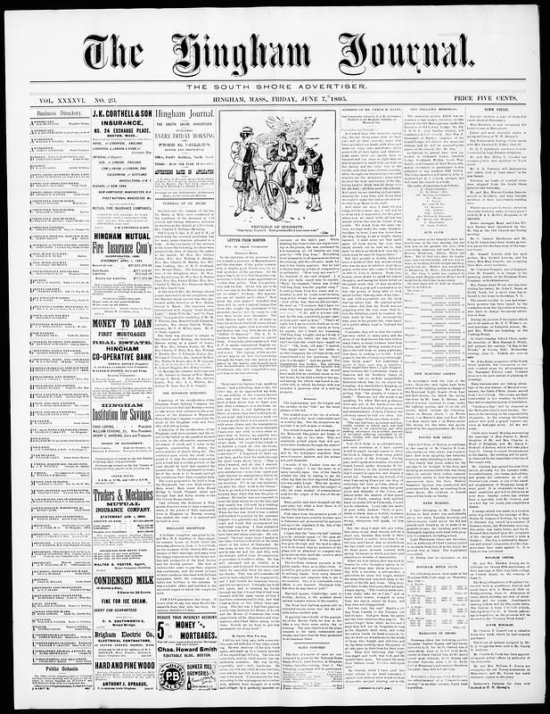 Hingham Journal. June 07, 1895 - Digital Commonwealth