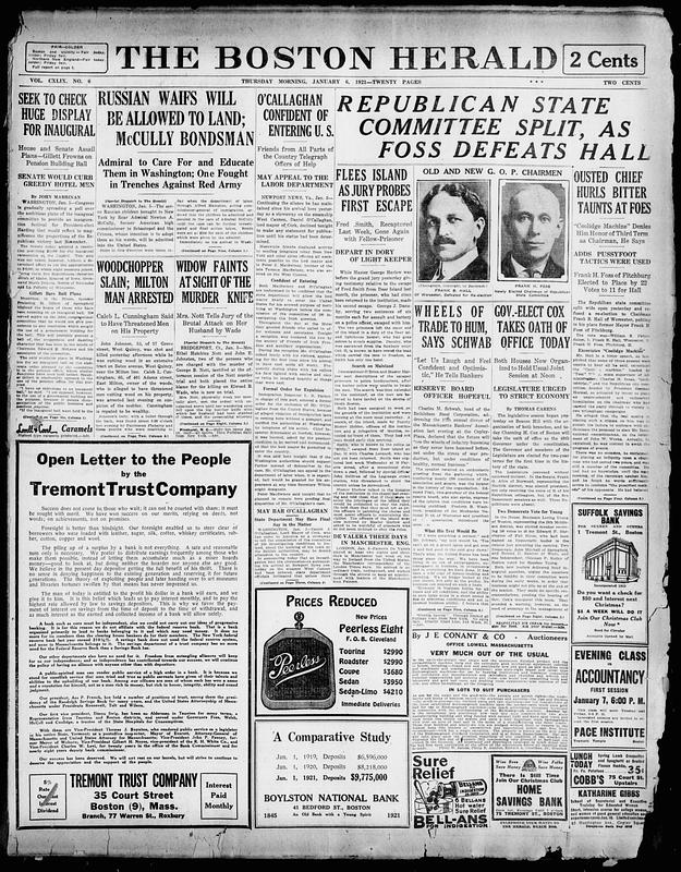 Boston Herald. January 06, 1921 - Digital Commonwealth