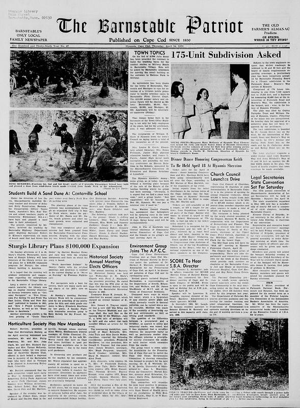 Barnstable Patriot. April 16, 1970 - Digital Commonwealth