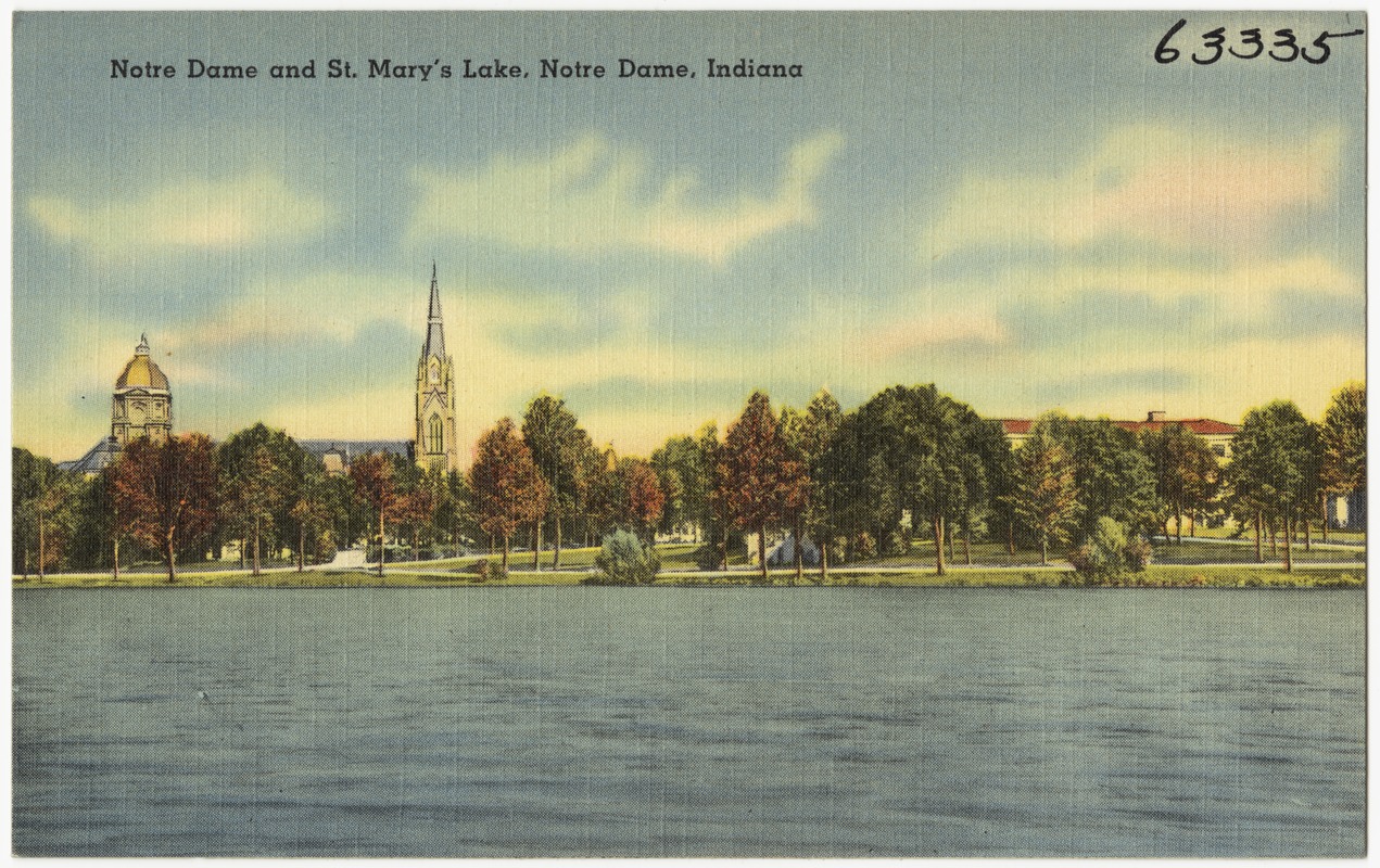 Notre Dame and St. Mary's Lake, Notre Dame, Indiana - Digital Commonwealth