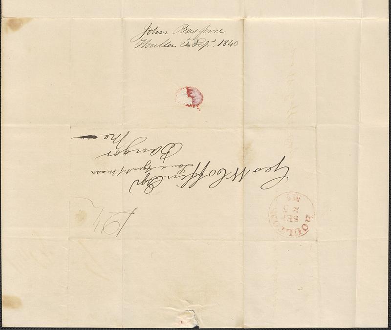 John Basford to George Coffin, 24 September 1840 - Digital Commonwealth