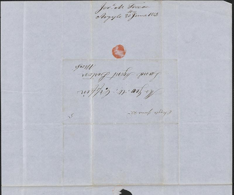 Jeremiah Freese to George Coffin, 20 June 1848 - Digital Commonwealth