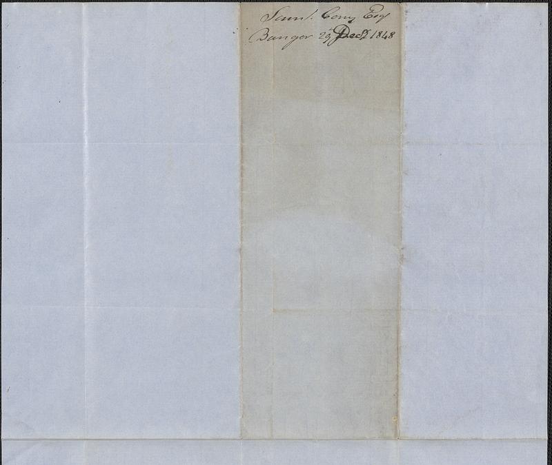 Samuel Cony to George Coffin, 29 December 1848 - Digital Commonwealth