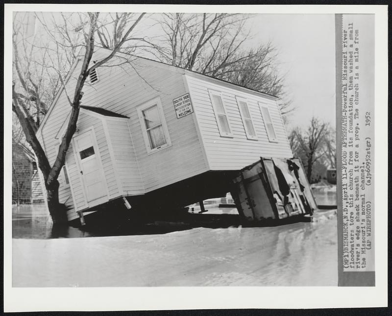 Flood Aftermath - Powerful Missouri river floodwaters tore this church ...