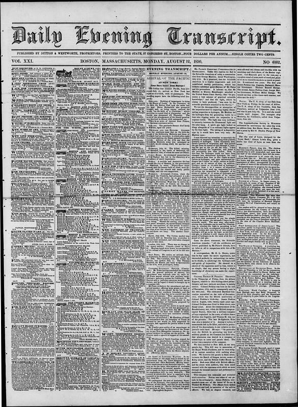 Daily Evening Transcript - Digital Commonwealth