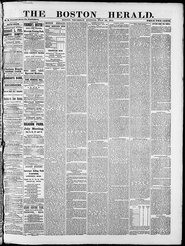 The Boston Herald. July 29, 1875 - Digital Commonwealth