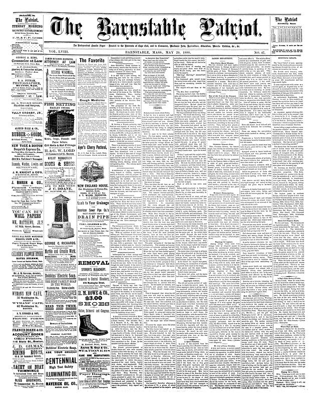 Barnstable Patriot. May 29, 1888 - Digital Commonwealth