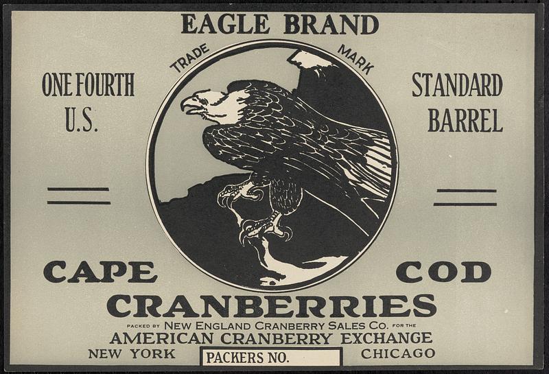 Eagle Brand Cape Cod Cranberries Quarter Barrel Box Label - Digital ...