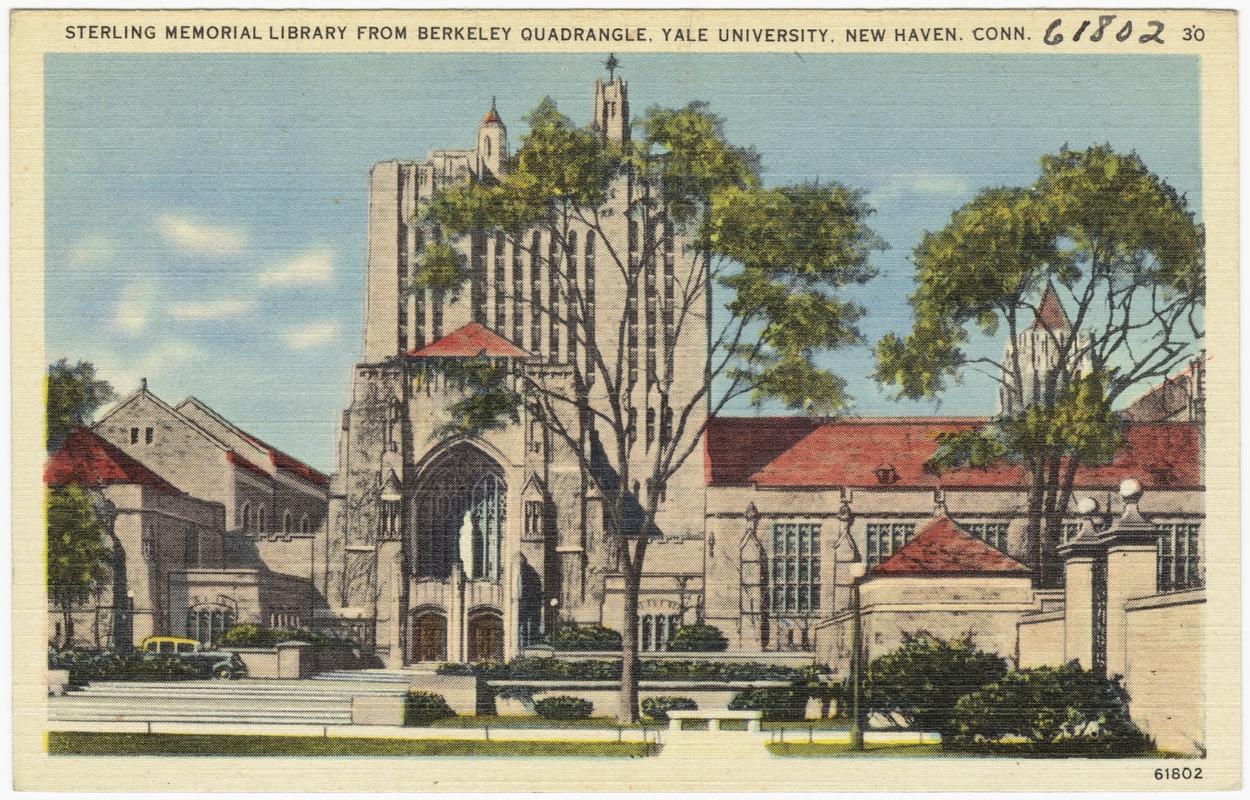 Sterling Memorial Library from Berkeley Quadrangle, Yale University ...