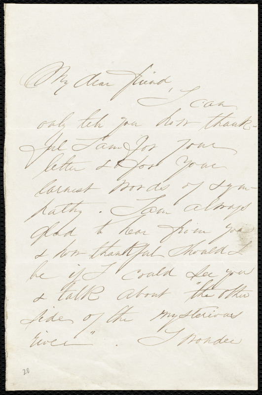 Letter from Sarah L. Russell to Lydia Maria Child, 21 Feb - Digital ...