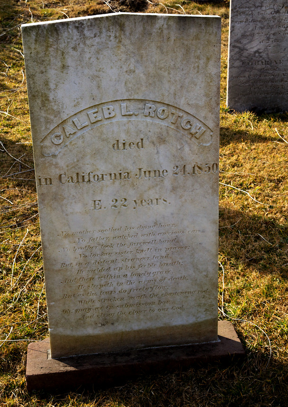 Cemetery - Caleb Roach - Died in California - Digital Commonwealth