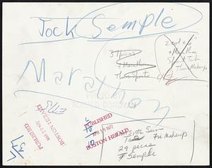 Jock Semple Marathon. - Digital Commonwealth