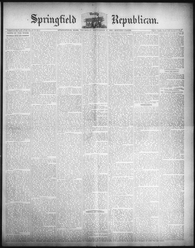 Springfield Weekly Republican - Digital Commonwealth