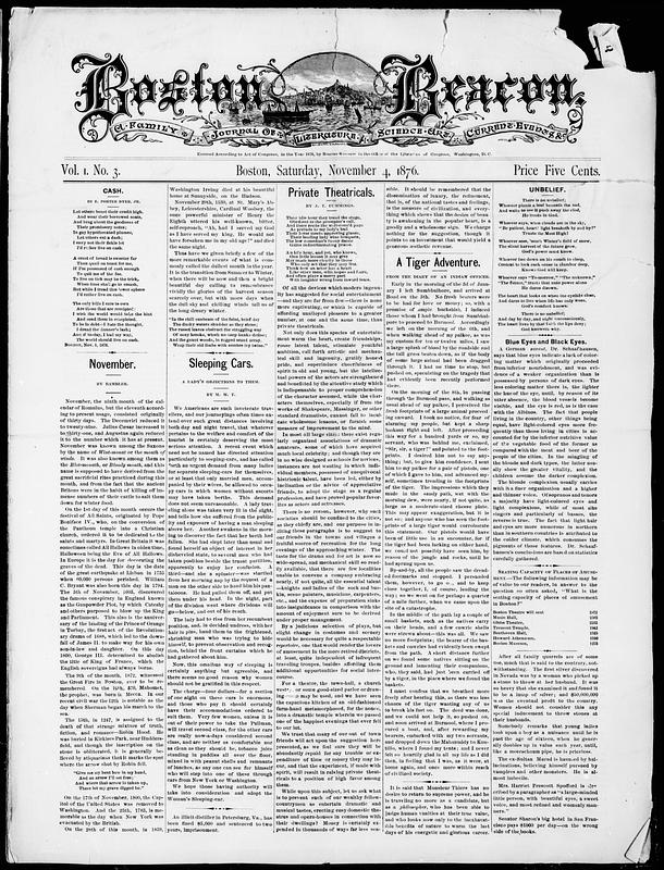 Boston Beacon. November 04, 1876 - Digital Commonwealth