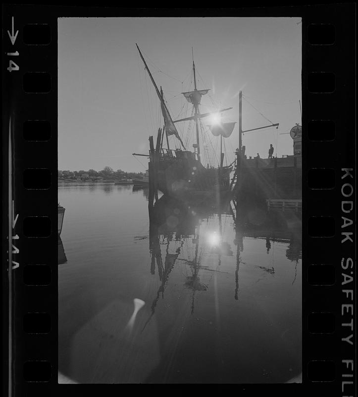 Ship Santa Maria at mooring - Digital Commonwealth