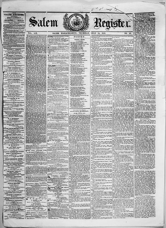 Salem Register. July 15, 1858 - Digital Commonwealth