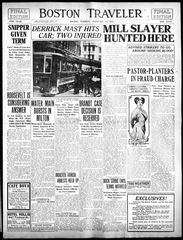 The Boston Traveler. February 13, 1912 - Digital Commonwealth