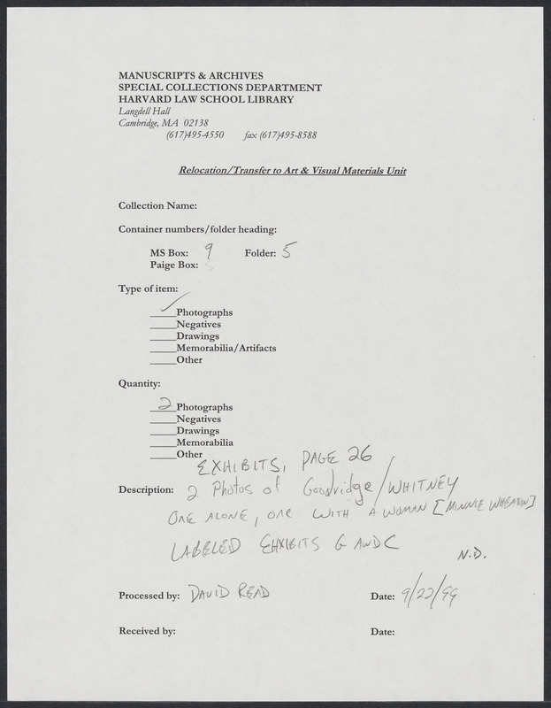 Sacco-Vanzetti Case Records, 1920-1928. Defense Papers. Exhibits, page ...