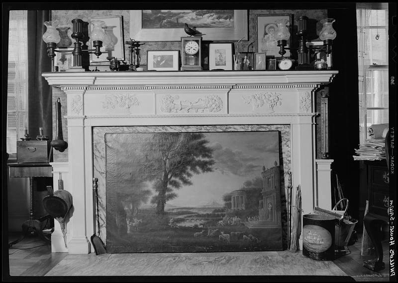 Stephen Phillips House, Salem, fireplace and screen - Digital Commonwealth
