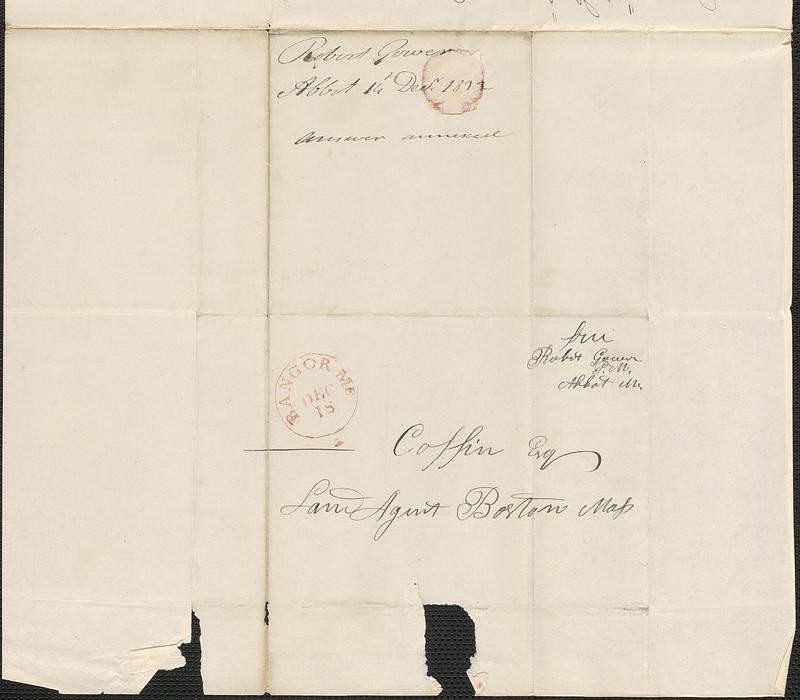 Robert Gower to George Coffin, 14 December 1832 - Digital Commonwealth