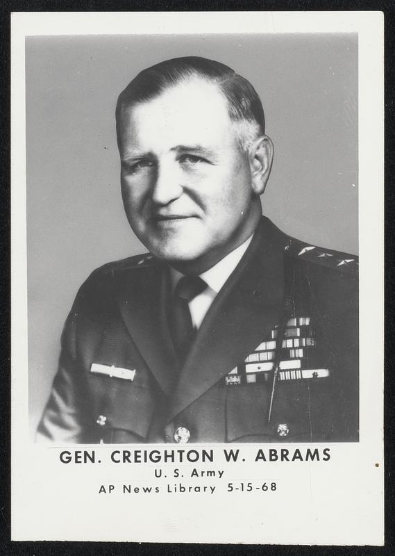 Gen. Creighton W. Abrams. U.S. Army. AP News Library 5-15-68 - Digital ...