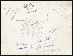 Warren Schmakel. H. Schmakel. B.U. Football coach - Digital Commonwealth