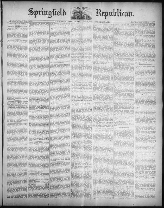 Springfield Weekly Republican - Digital Commonwealth