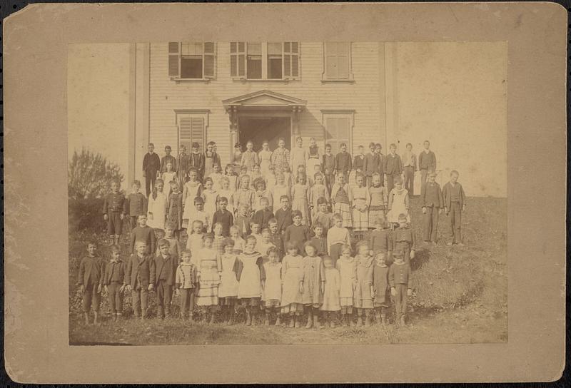 Class picture taken at the Centre Street School, showing children in ...