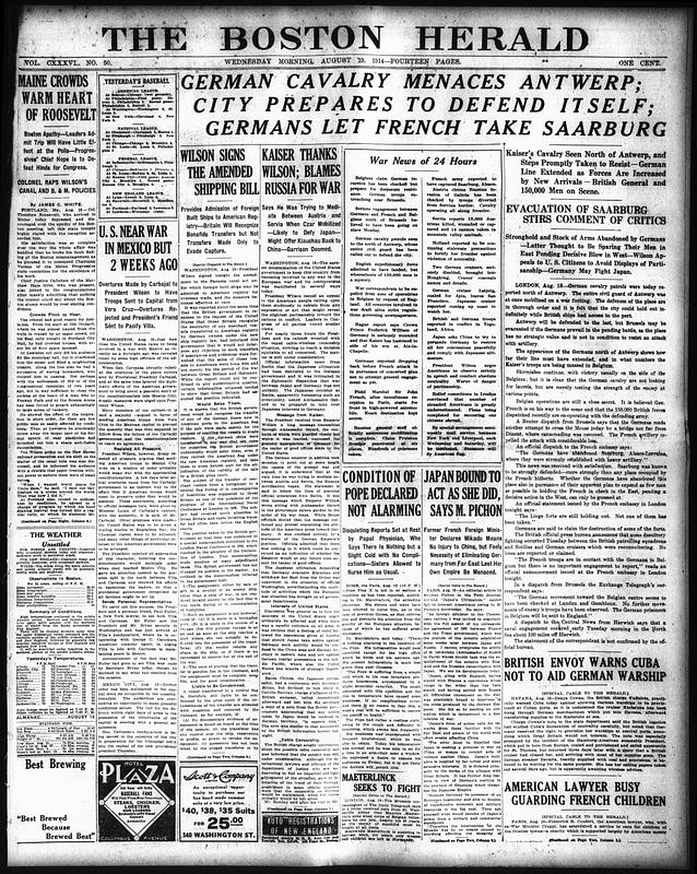 The Boston Herald. August 19, 1914 - Digital Commonwealth