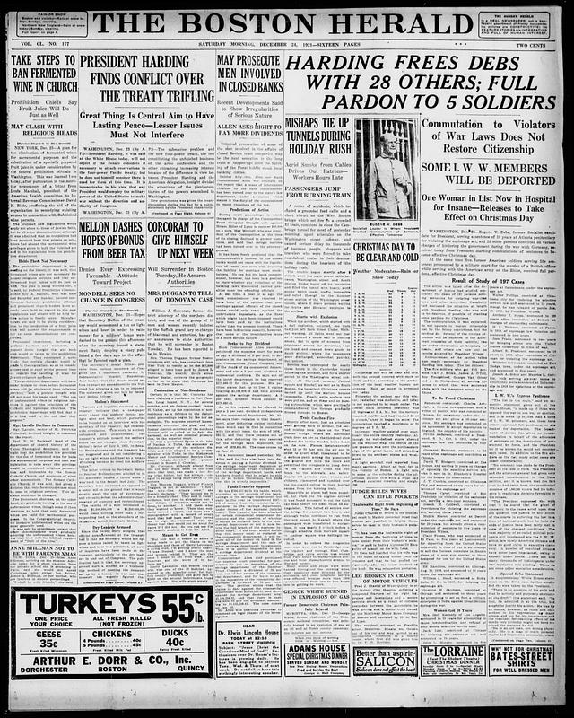 Boston Herald. December 24, 1921 - Digital Commonwealth