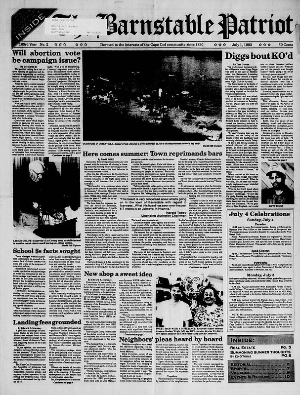 Barnstable Patriot. July 01, 1993 - Digital Commonwealth