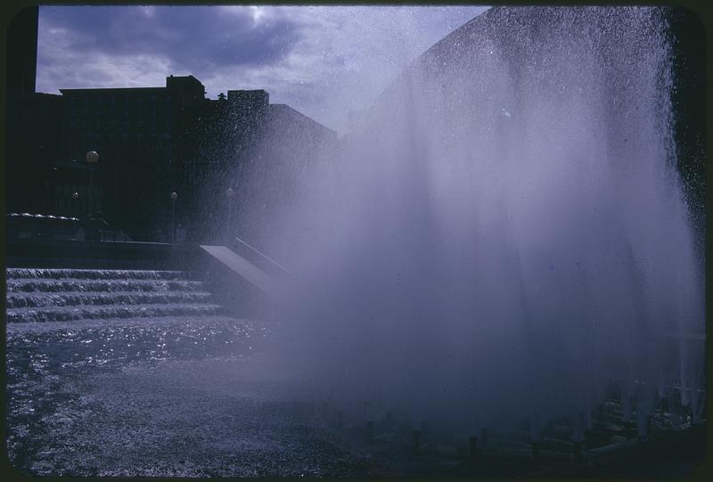 City Hall Plaza fountain - Digital Commonwealth