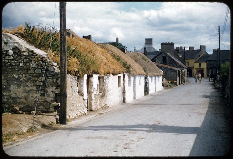 Thatched houses, Pound Road, Castleisland - Digital Commonwealth