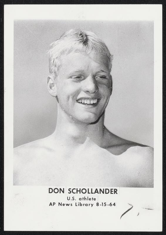 Don Schollander U.S. athlete. - Digital Commonwealth