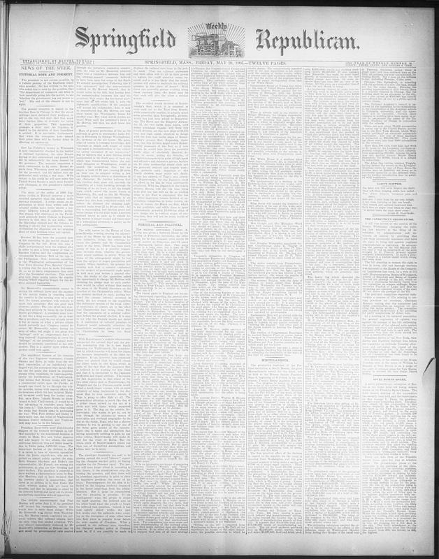 Springfield Weekly Republican - Digital Commonwealth