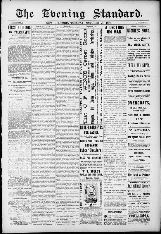 Evening Standard. October 27, 1885 - Digital Commonwealth