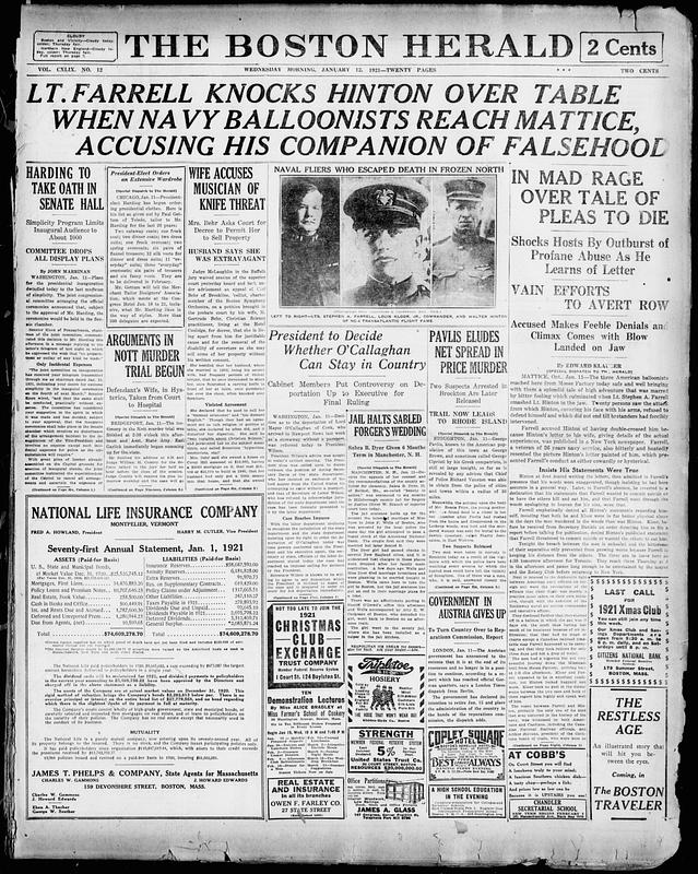 Boston Herald. January 12, 1921 - Digital Commonwealth