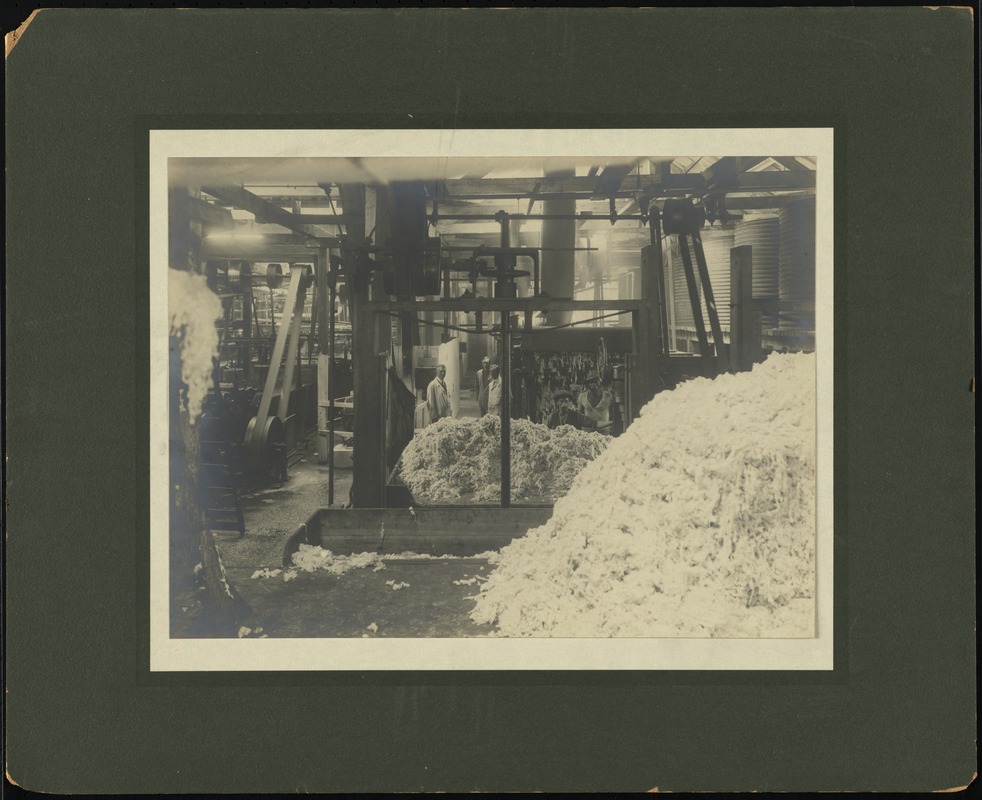 Piles of raw wool in Richardson's Wool Washeries and Carbonising Works ...