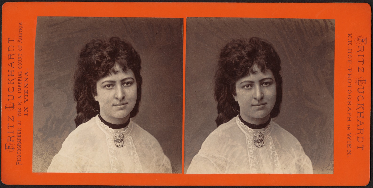 Woman wearing brooch - Digital Commonwealth